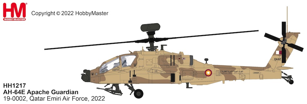 Hobbymaster HH1217 Boeing AH-64E Apache Guardian 19-0002, Qatar E