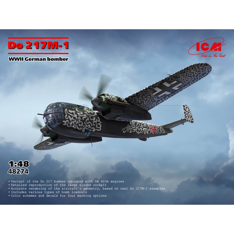ICM 48274 Dornier Do217M-1, WWII German bomber