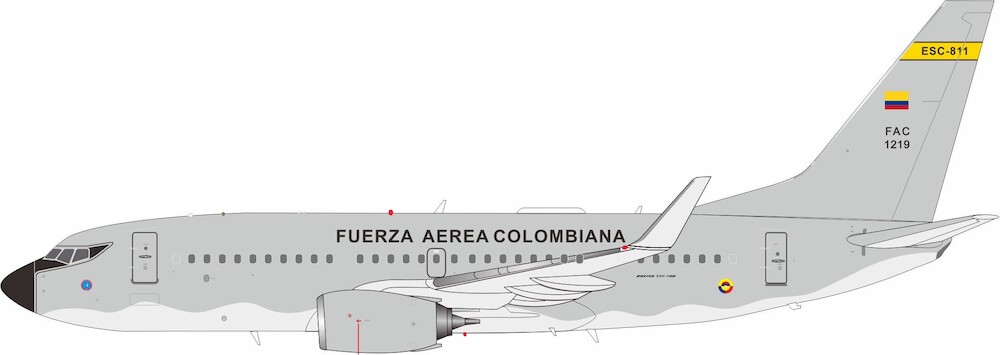 Inflight 200 IF737COL1219 Boeing 737-700 Colombian Air Force FAC1