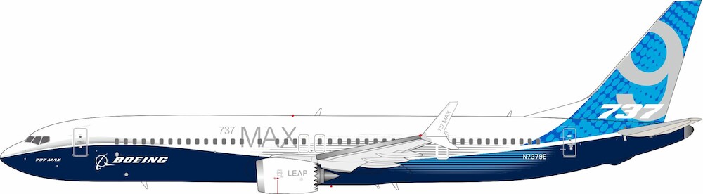 Inflight 200 IF739MHOUSE Boeing 737 MAX 9 House Colors N7379E