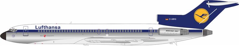 J Fox Models JF-727-2-007PL Boeing 727-230 Lufthansa "Mainz&