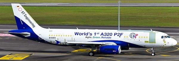 JC Wings LH2338 Airbus A320-P2F ST Engineering "World's 1st A320-