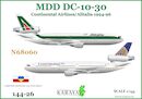 Karaya SP 144-26 Douglas DC10-30 (Alitalia/Continental N6806)