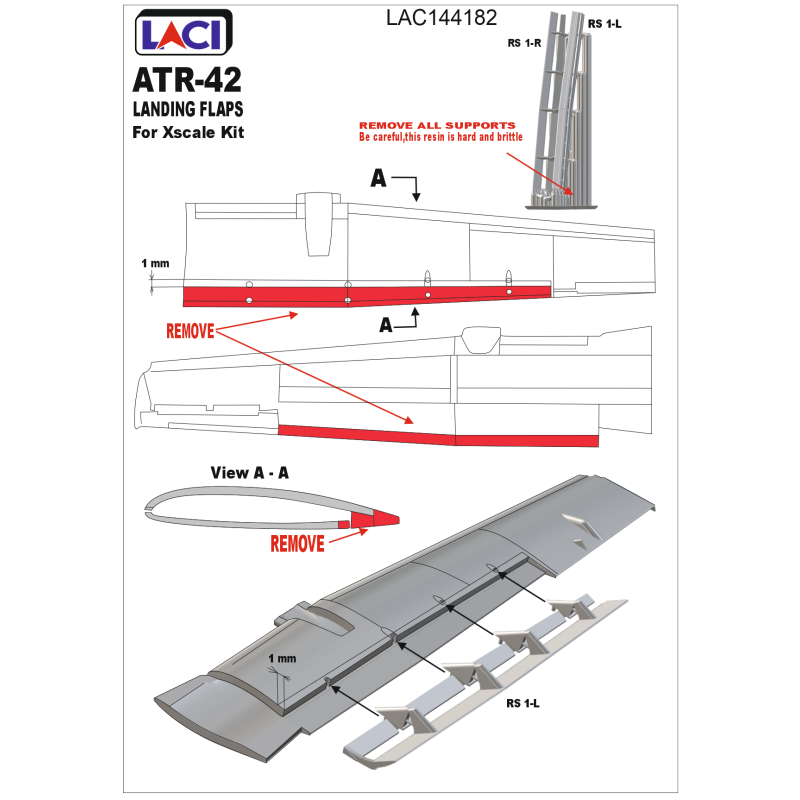 LACI Ltd LAC144182 ATR-42 Landing Flaps (X-scale)