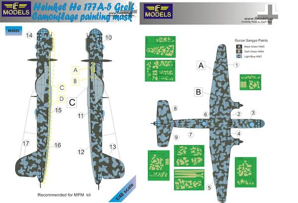 LF Models LFM4886 Heinkel He177A-5 Greif Camouflage Painting Mas