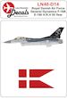 Lima November Decals LN48-D14 Royal Danish AF F16A E-190 "H