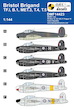 Mark 1 decals DMF14423 Bristol Brigand (TF.I, B.1, MET.3, T.4, T.