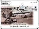 Master X resin kits MX4860-09 Junkers F.13 "OH-MVB on floats