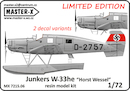 Master X resin kits MX7215-6 Junkers W.33he "Horst Wessel&qu