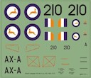 MAV Decals 72-0239 SAAF Vampire FB MK5 no210 1951 (Springbok roun