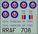 MAV Decals MAV-RZ7221 Rhodesian Air Force DC3 Dakota (1965 - One