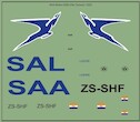 MAV Decals MAV200007 Airbus A320 (SAA Old Colours)
