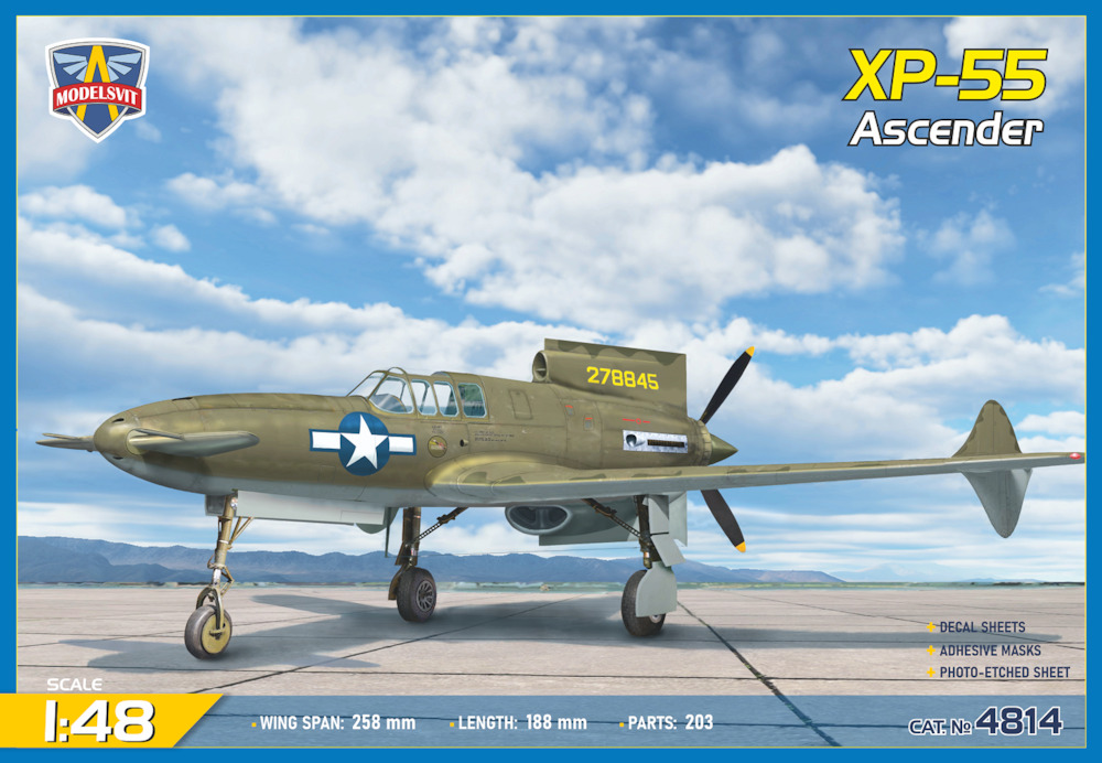 Modelsvit 48-14 Curtiss XP55 Ascender | AviationMegastore.com