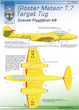 Moose Republic Decals 72023 Gloster Meteor T7 Target Tug (Svensk
