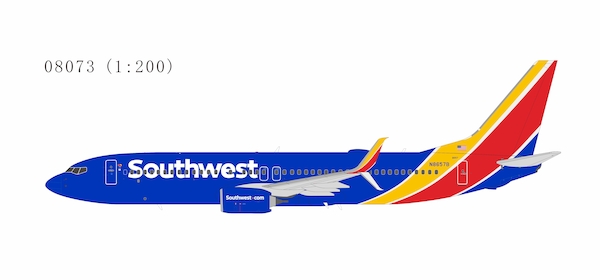 NG Models 08073 Boeing 737-800 Southwest Airlines N8657B Heart li