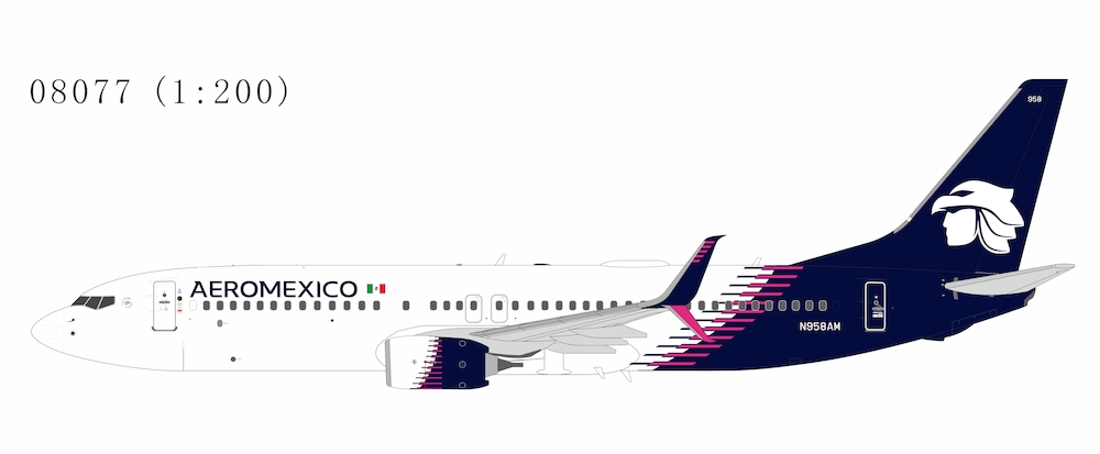 NG Models 08077 Boeing 737-800 Aeromexico N958AM new paint with s