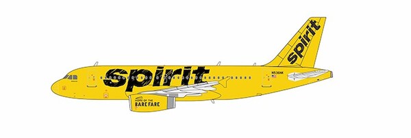 NG Models 49023 Airbus A319-100 Spirit Airlines N536NK