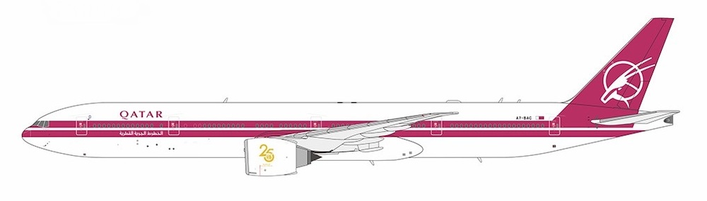 NG Models 73009 Boeing 777-300ER Qatar Airways 25th anniversay re