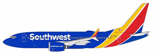 NG Models 87001 Boeing 737 MAX 7 Southwest Airlines N7203U