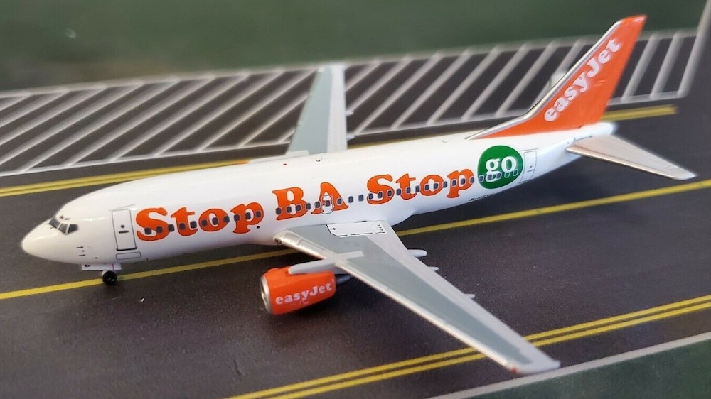 Panda Model 19025 Boeing 737-300 easyJet "Stop BA Stop Go&qu