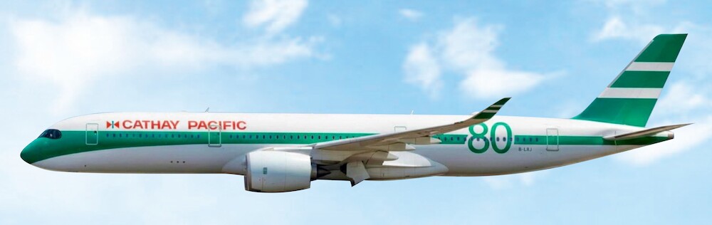 Phoenix-models 04682 Airbus A350-900 Cathay Pacific 80 years B-LR