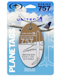 PlaneTags N559UA-W-GOLD Keychain made of: Boeing 757-222 United A