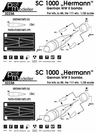 PM profimodeller 320236 Hermann SC1000 Bombs (2x)