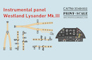 Print Scale PRS3D48-002 Westland Lysander Instrument panel and se