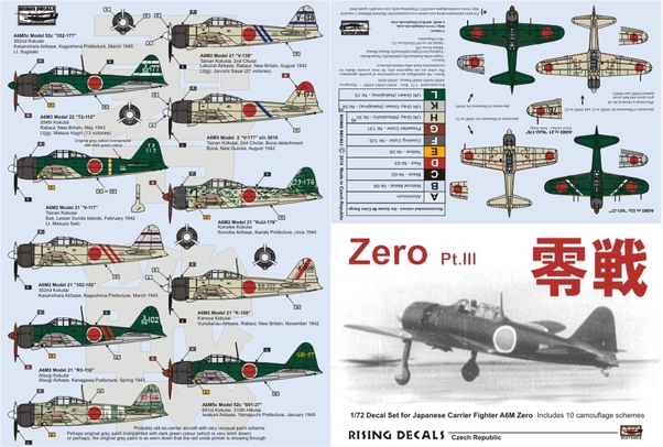 A6M Zero part III Includes 10 camouflage schemes