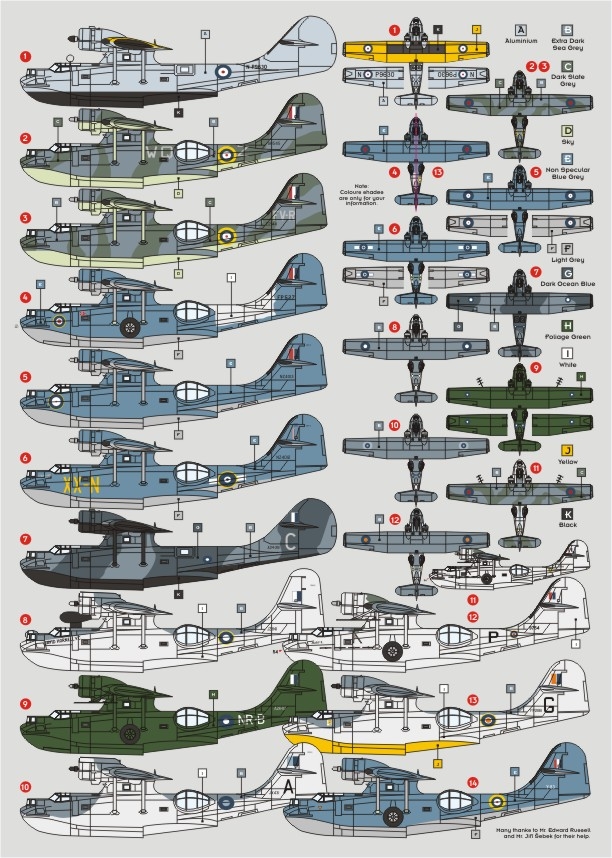 PBY Catalina in RAF and Commonwealth Service (14 camo schemes)