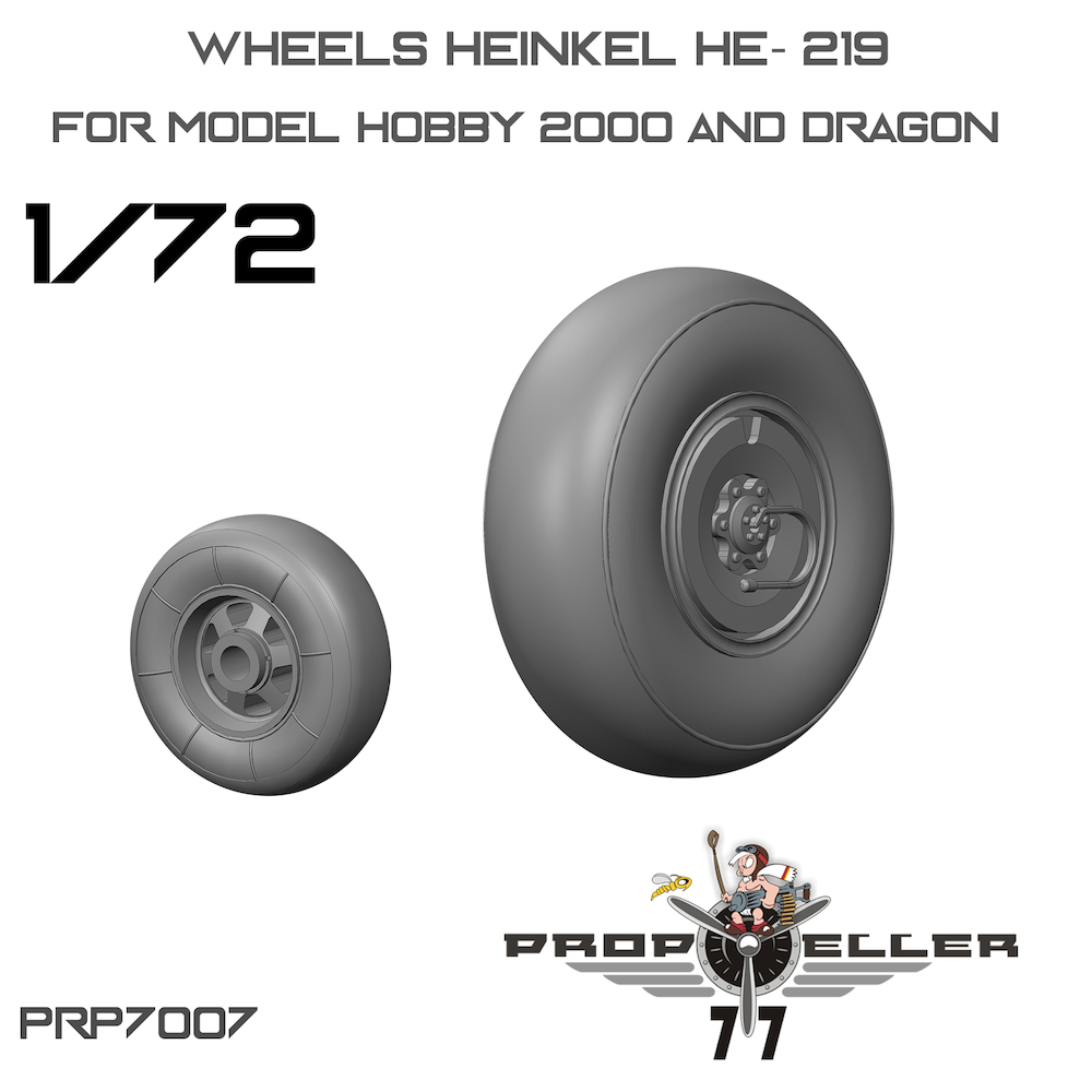 Propeller 77 PRP7007 Wheels for Heinkel He219 (Dragon/Hobby 2000)