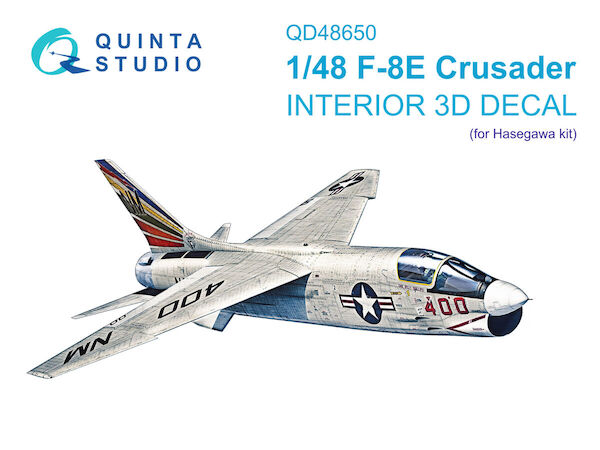 Quinta Studio QD48650 F8E Crusader Interior 3D Decal (Hasegawa