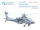 Quinta Studio QDS48668 AH64A Apache Interior 3D Decal (Trumpeter