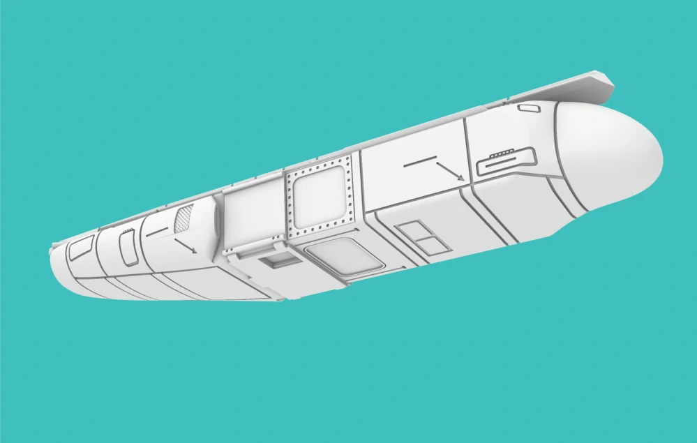 Rise 144 Models RM093 F16 Recce pod DB-MS110 (Deployed)