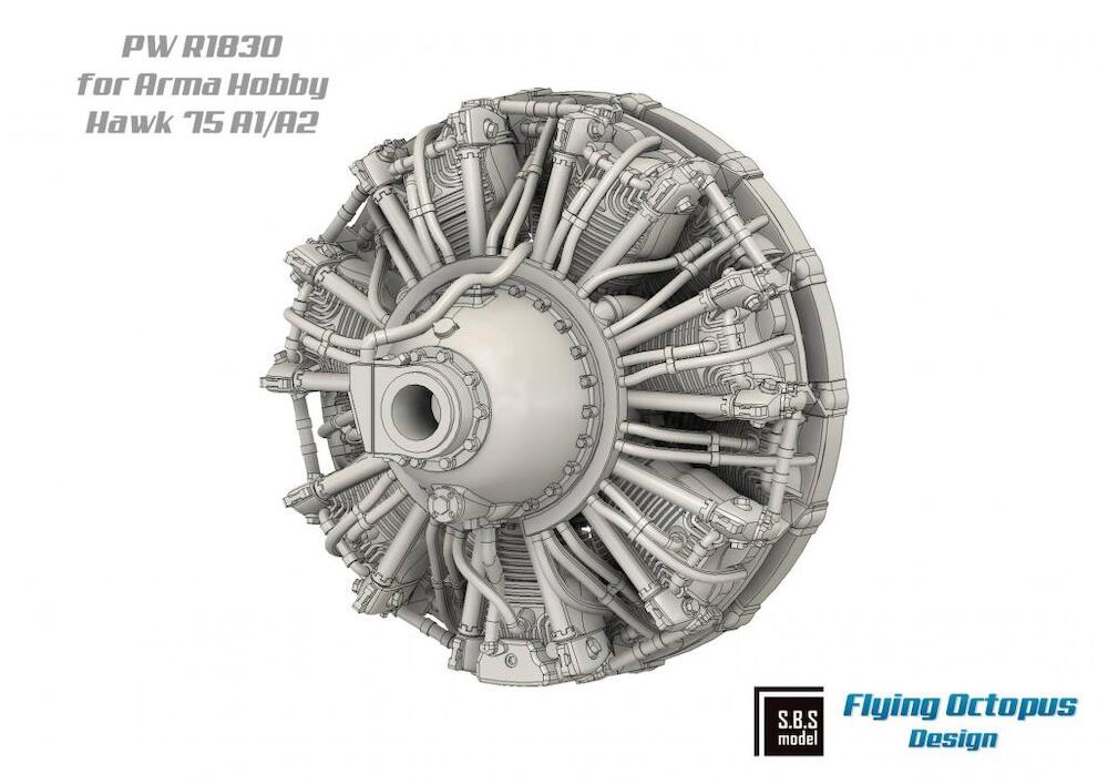 SBS SBS72092 Curtiss H75 A1/A2 Hawk engine set for Arma Hobby kit