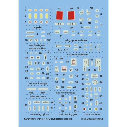 Shelf Oddity SO3144031 F47D Thunderbolt Stencils