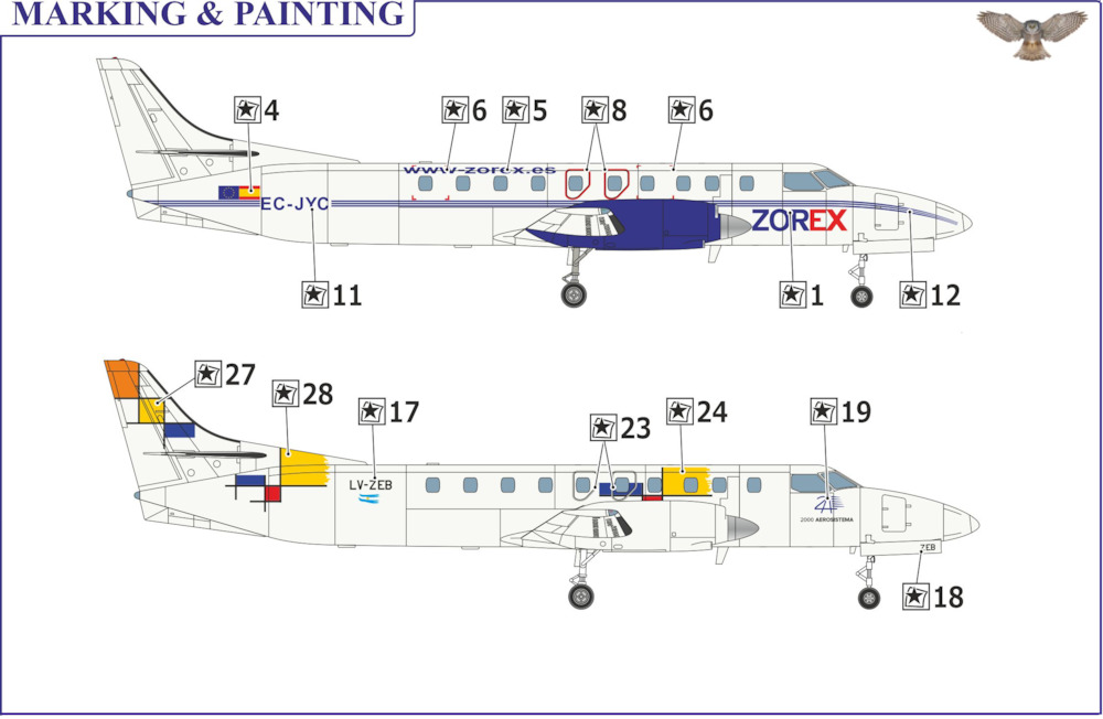 Sova Models SVM-72066 SA-226TS Metroliner II Regional airliner (E