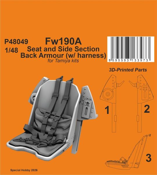 Special Hobby P48049 Focke Wulf FW190A Seat and Side Section Back