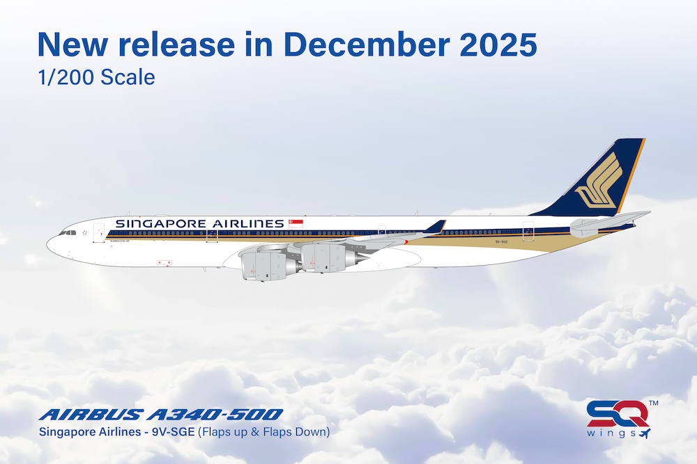 SQ Wings L2178 Airbus A340-500 Singapore Airlines 9V-SGE