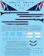 Two Six decals 144-1162 Boeing 767-200/300 (Delta Airlines OC)