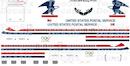 Two Six decals 144-284 Boeing 727-100 (US Postal Service USPS)