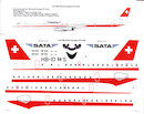 Two Six decals 144-506 Douglas DC8-63 (SATA Geneve)