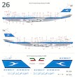 Two Six decals 144-747 Boeing 747-200 (Kuwait Airways)