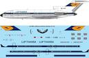 Two Six decals 144-960 Boeing 727-030 (Lufthansa Delivery)