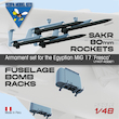 Vespa Model kits VMKP48007 SAKR 80mm rockets, Armament set for Eg