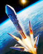 Zvezda 7501 Launch Vehicle Soyuz-2 with manned Vostok Spacecraft